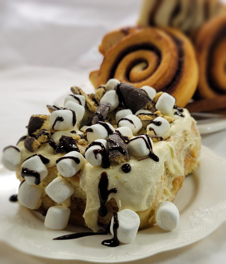 CinnAmazing Tea Ring with Traditional Glaze and Pecans - Cinnamom Bakery