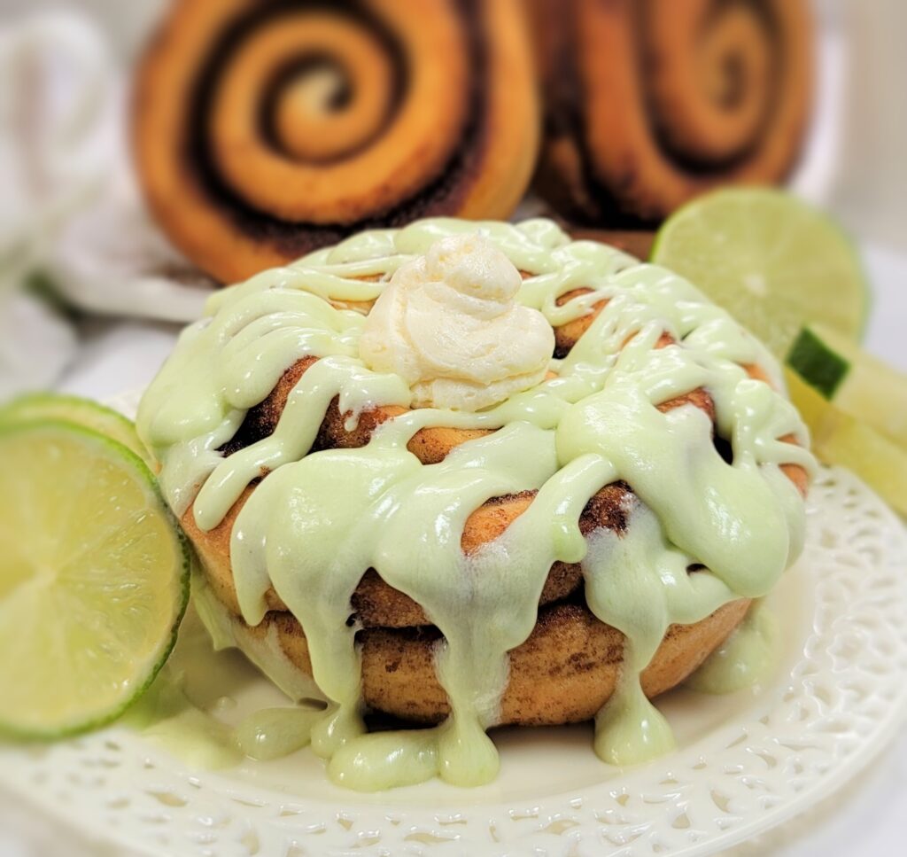 Key Lime Cinnamon Roll - Cinnamom Bakery